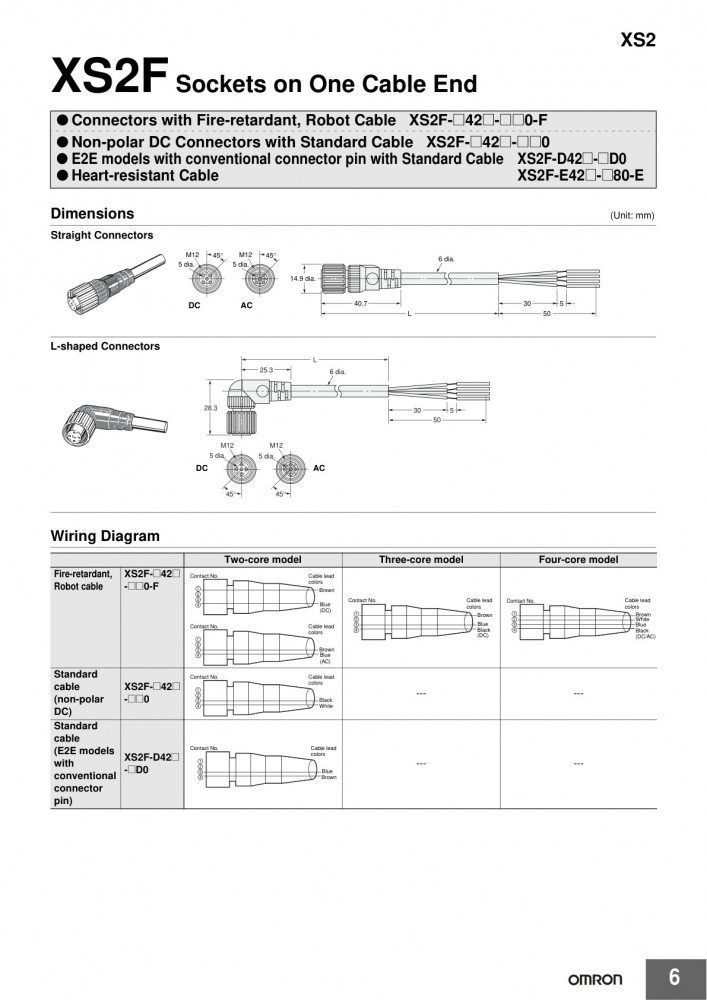 OMRON XS2 documentation page 6