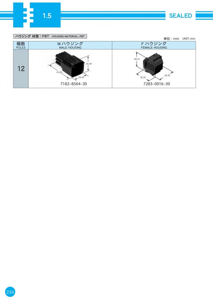 YAZAKI connector document page 10