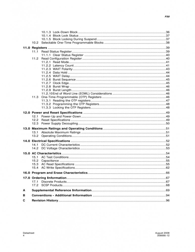 P30 datasheet page 4