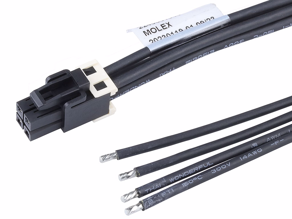 MicroTPA-to-Pigtail Off-the-Shelf (OTS) Cable Assembly, 2.00mm Pitch, Single Row, 150.00mm Length, 4 Circuits, Natural