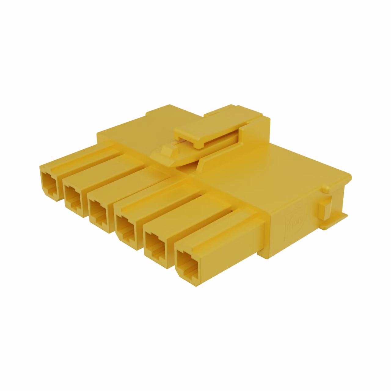 Mega-Fit ColorLock Tangless TPA-Capable Receptacle Housing, Single Row, 6 Circuit, UL 94V-0, Glow-Wire Capable, Yellow for sale