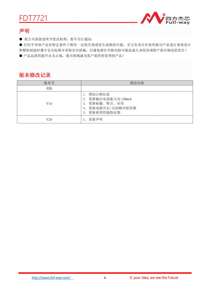 FDT7721 datasheet page 8
