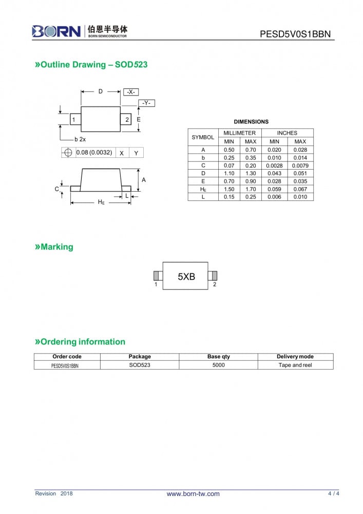 PESD5V0S1BBN datasheet page 4