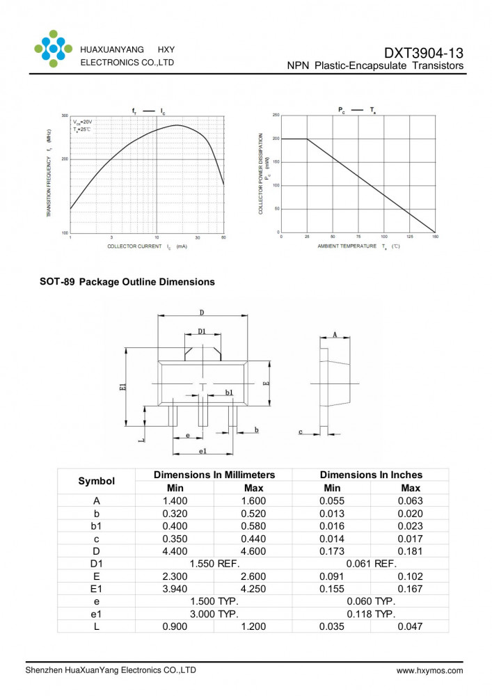 DXT3904-13-HXY datasheet page 3