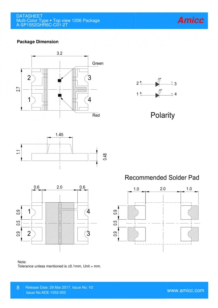 A-SP1552GHR6C-C01-2T datasheet page 8