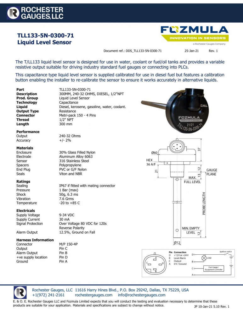 TLL133-5N-0300-71 technical document page 1