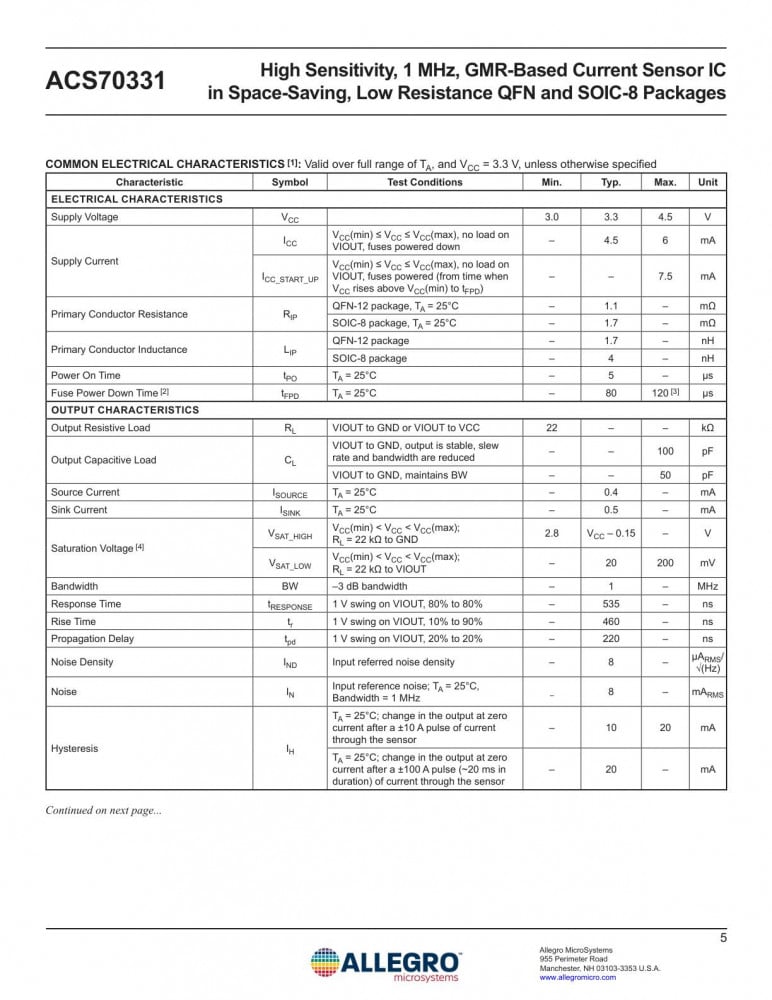 ACS70331 datasheet page 5