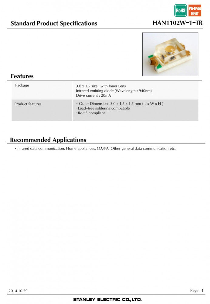 HAN1102W-1 datasheet page 1