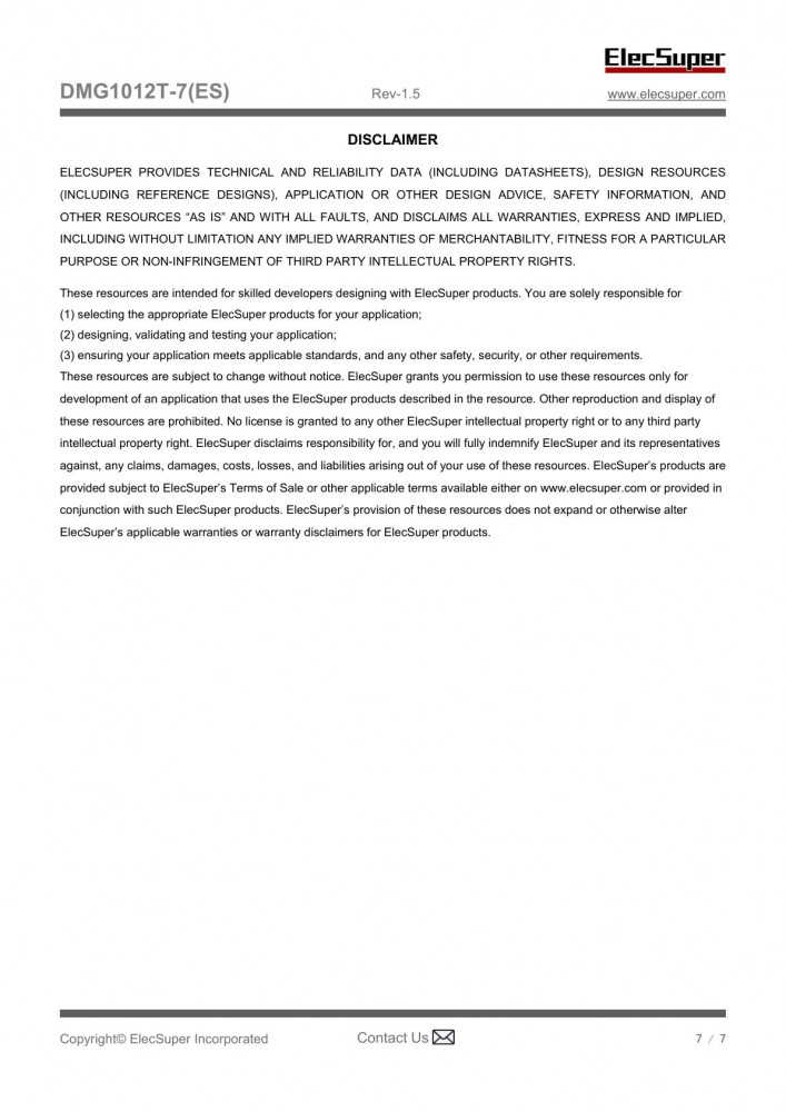 DMG1012T-7(ES) datasheet page 7