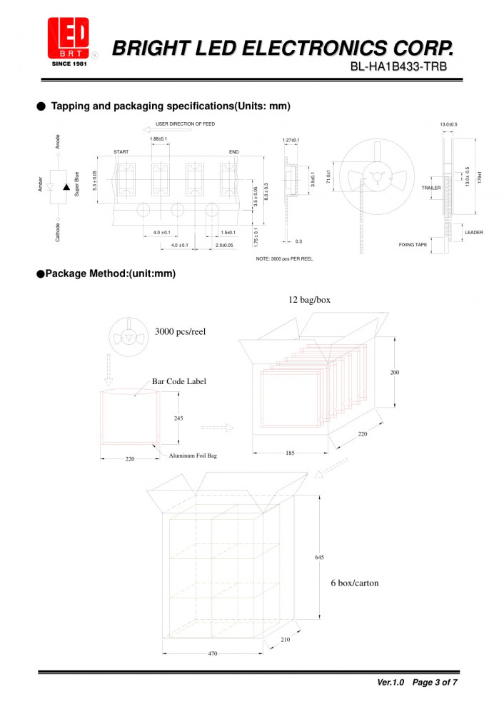 BL-HA1B433-TRB datasheet page 3