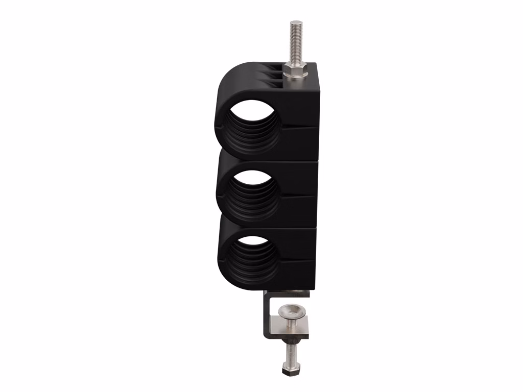 Single Side, 3-Hole, Feeder Clamp for 1-1/4