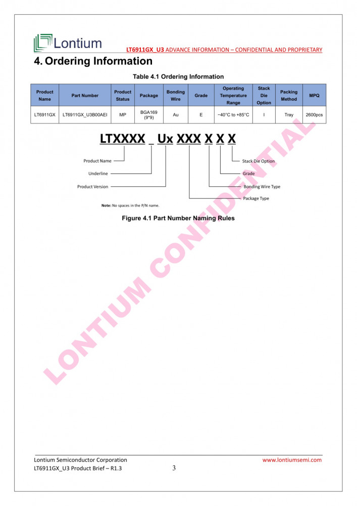 LT6911GX technical document page 3