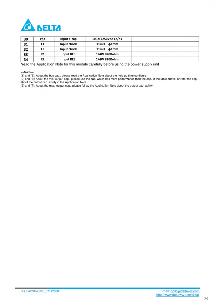PACSR48006S datasheet page 6