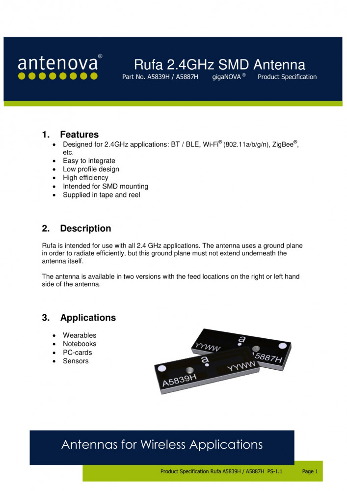 A5839H datasheet page 1