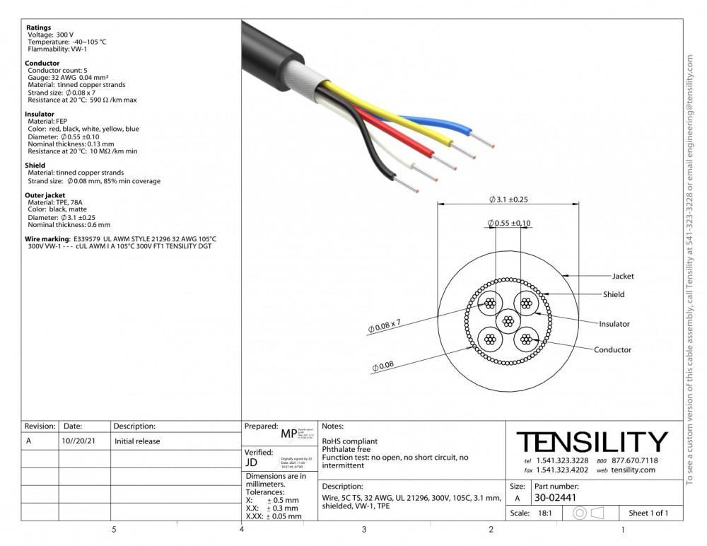 Tensility International 30-02441 technical drawing preview