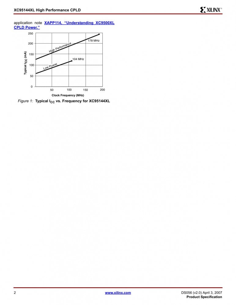 XC95144XL datasheet page 2