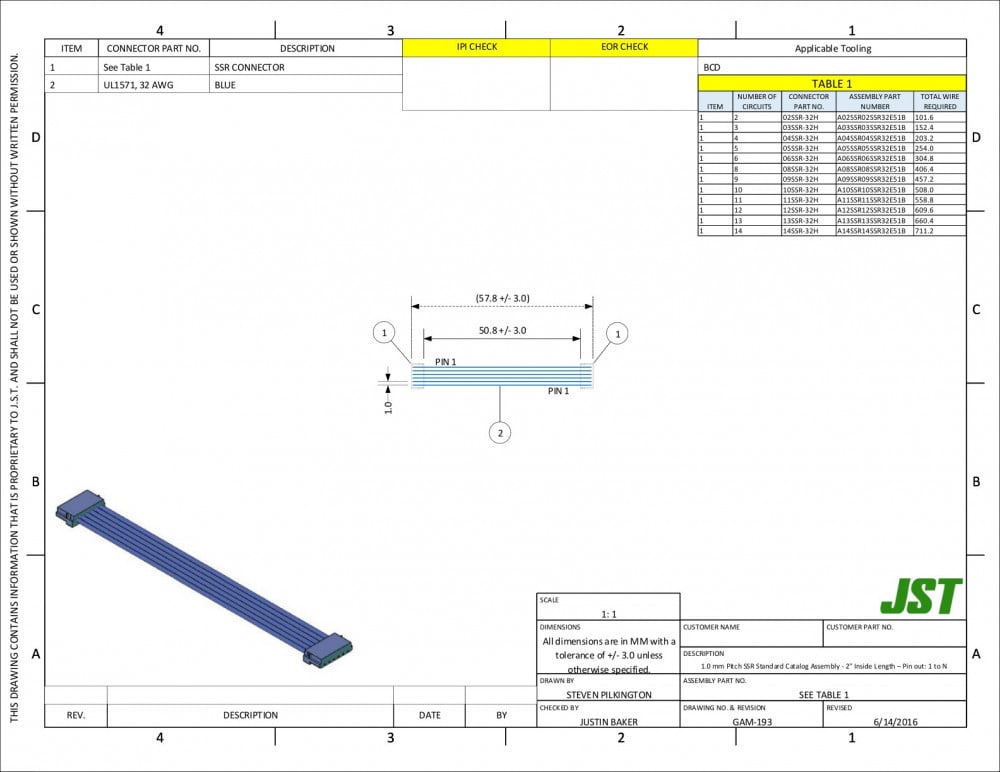 JST 05SSR-32H technical document preview