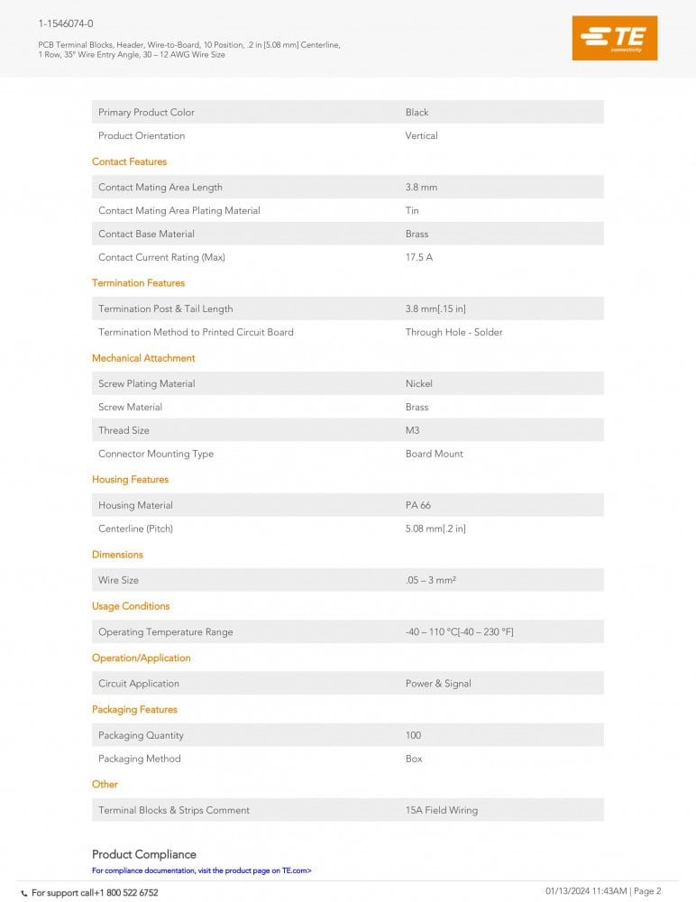 TE Connectivity 1-1546074-0 document page 2