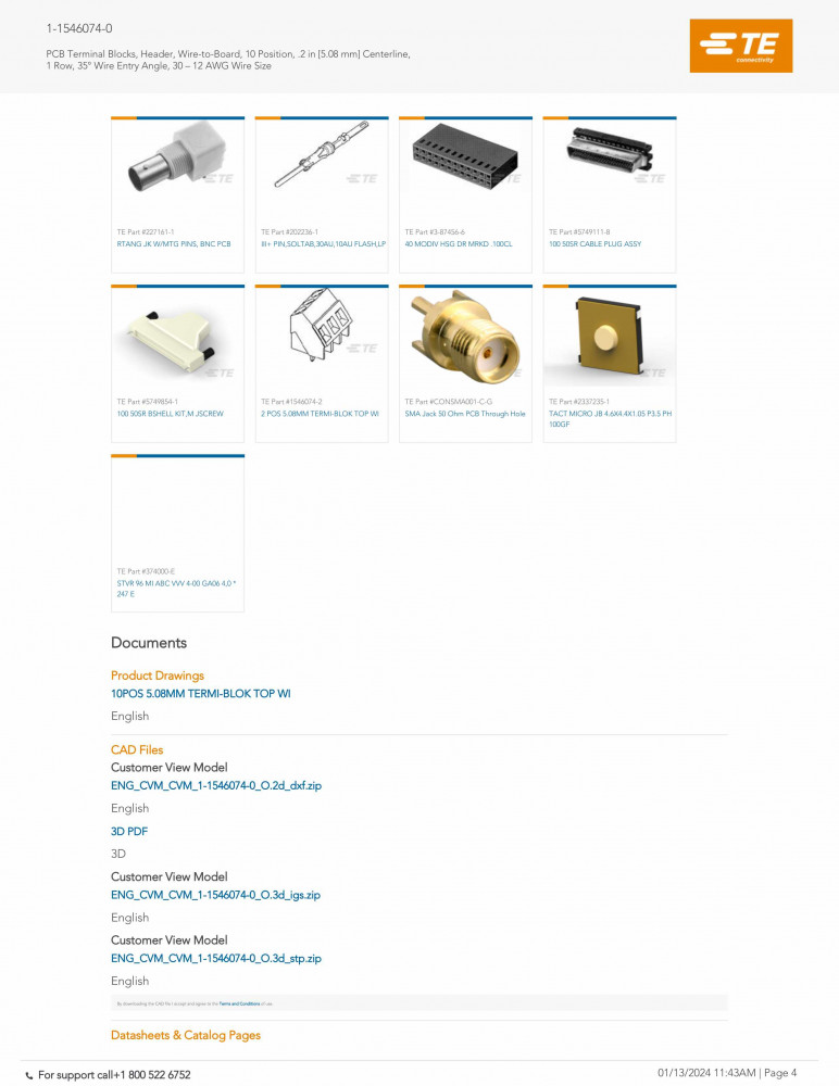 TE Connectivity 1-1546074-0 document page 4