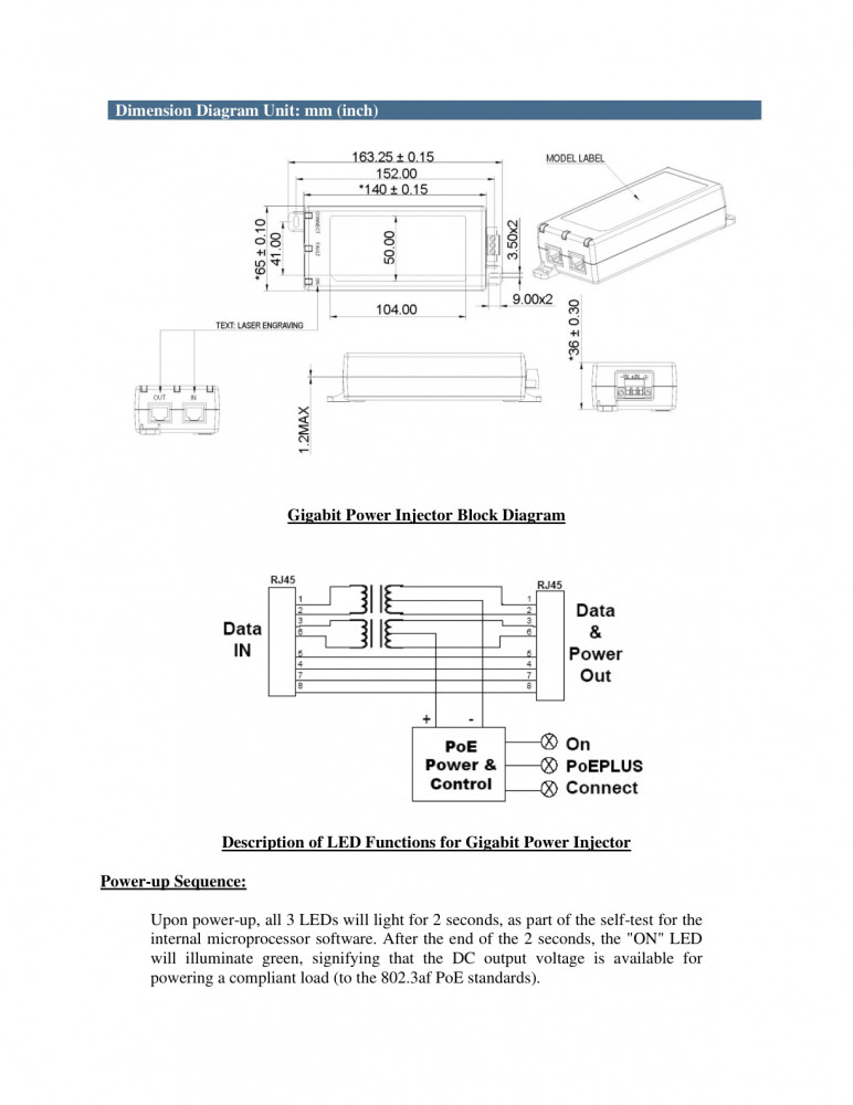 POE20D-1AF technical document page 3