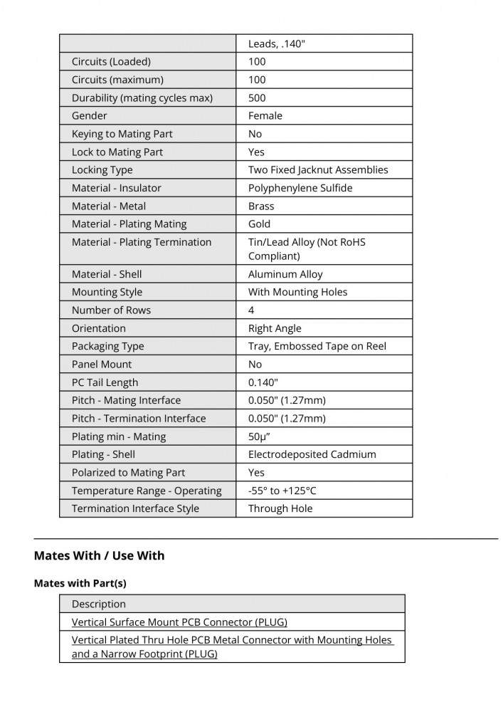 Technical document page 2 for MK-463-100-445-620S