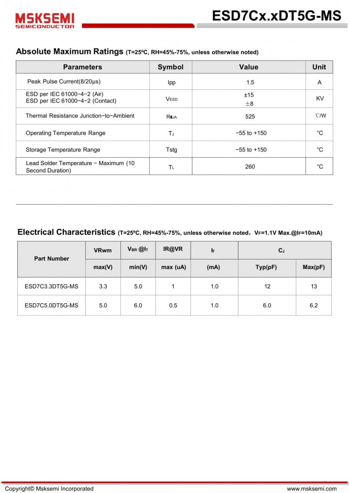 ESD7C3.3DT5G-MS datasheet page 3
