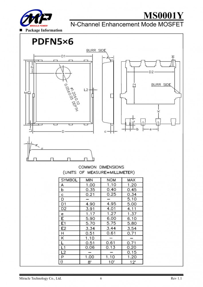 MS0001Y datasheet page 6