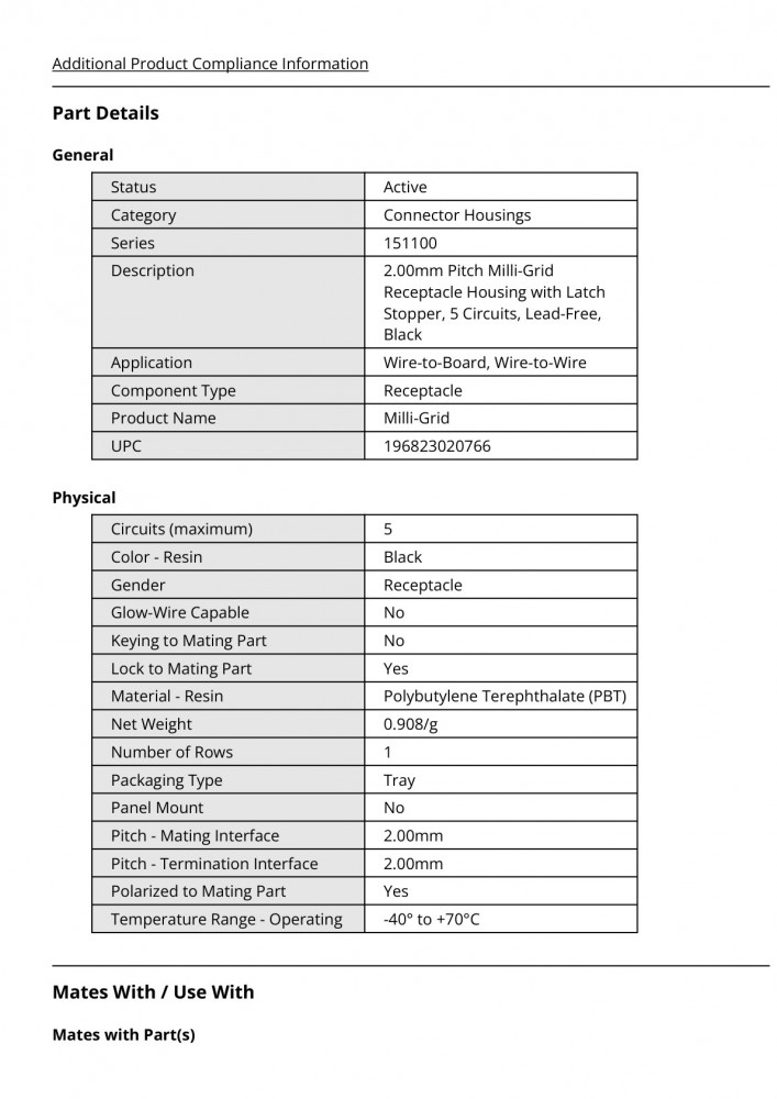MOLEX Milli-Grid application specification page 2