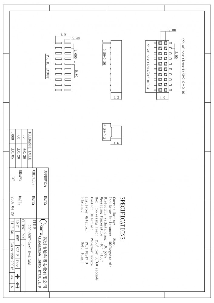 Ckmtw B-2202N20P-B121 technical drawing