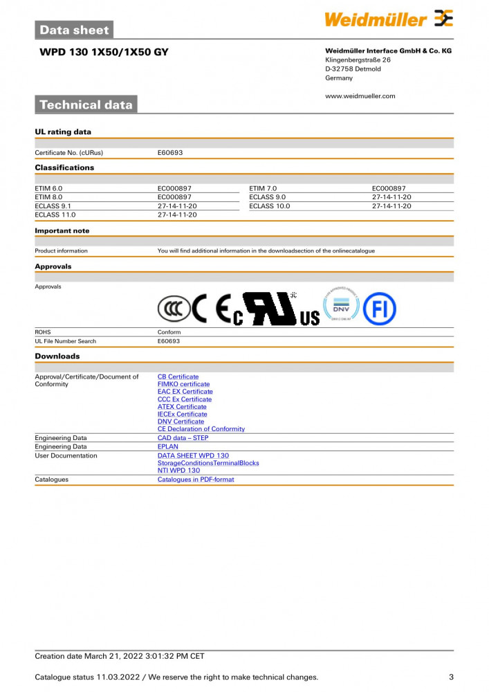 WEIDMULLER 2502530000 document page 3