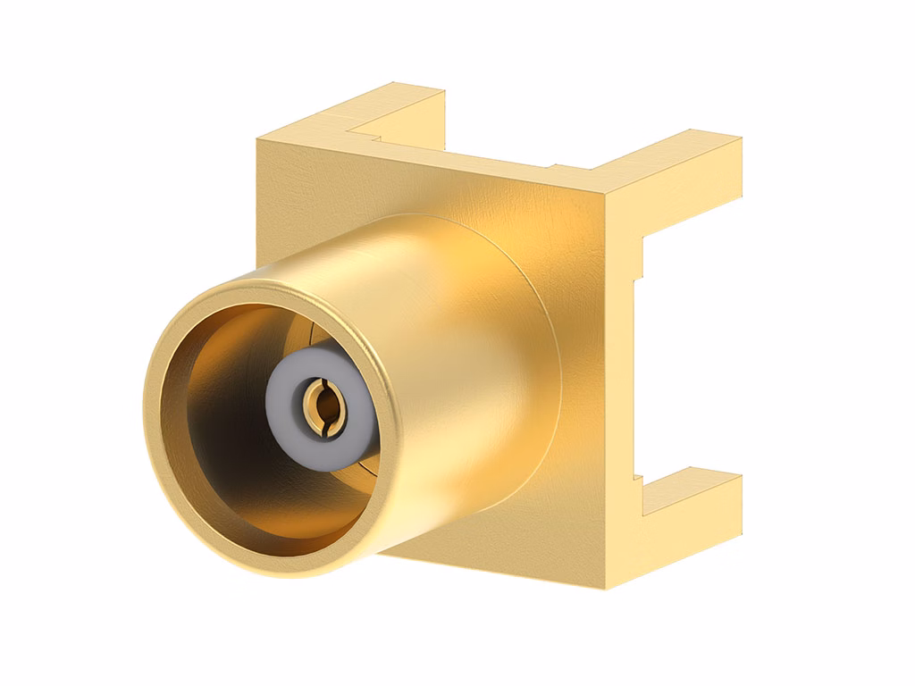 MCX Jack, Straight, PCB Receptacle, Through Hole, Brass Body, Gold (Au) Plated, 2.75mm Leg Length, Tray, 50 Ohms for sale