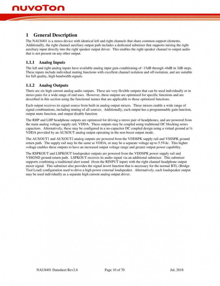NAU8401 document page 10