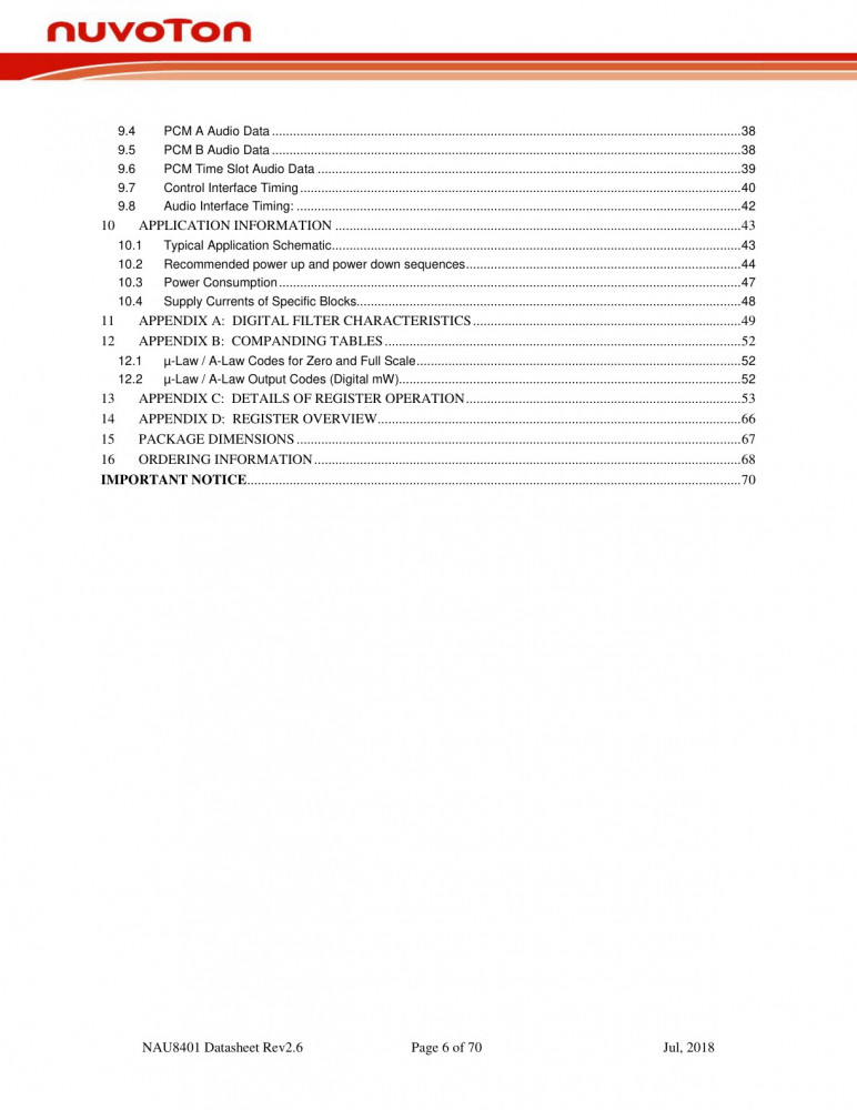NAU8401 document page 6