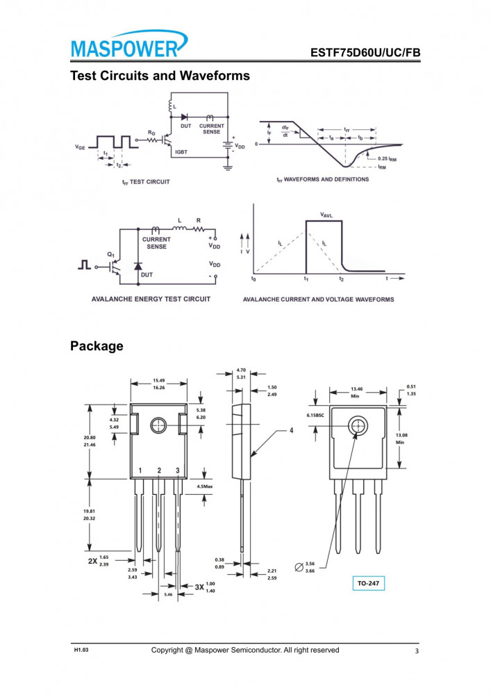ESTF75D60FB datasheet page 3