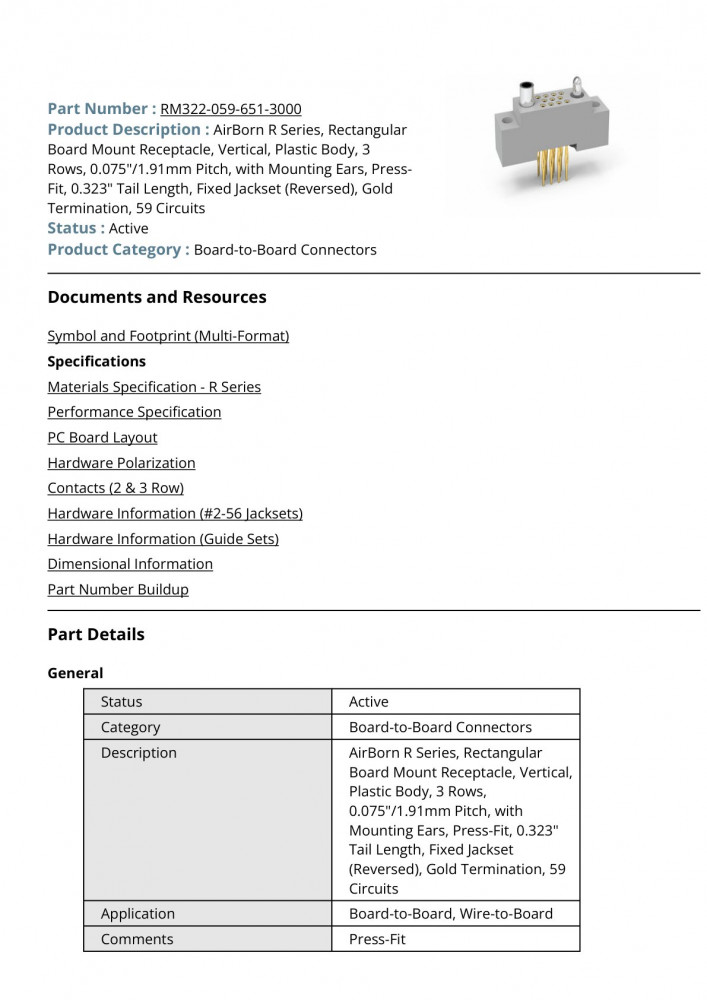 RM322-059-651-3000 technical document page 1