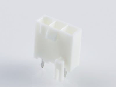 Mini-Fit Plus Header, 4.20mm Pitch, Single Row, Vertical, 3 Circuits, without Snap-in Plastic Peg PCB Lock, Nylon 6/6 UL 94V-0, Tin (Sn) Plating