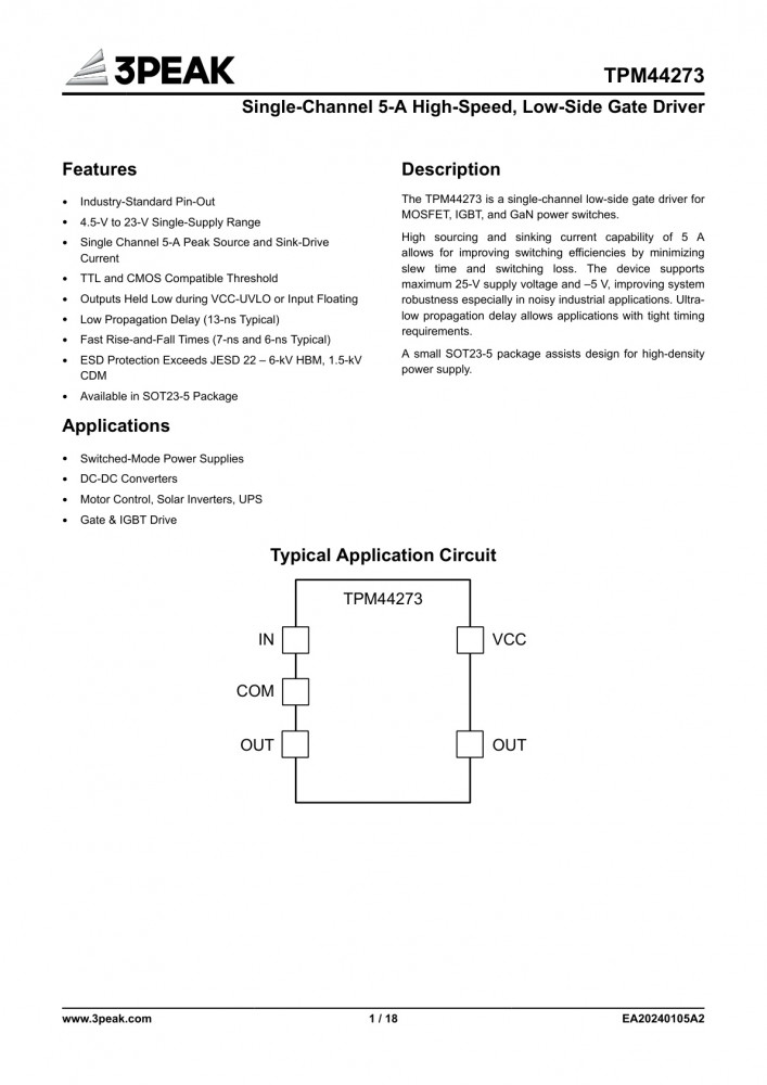 TPM44273 datasheet page 1