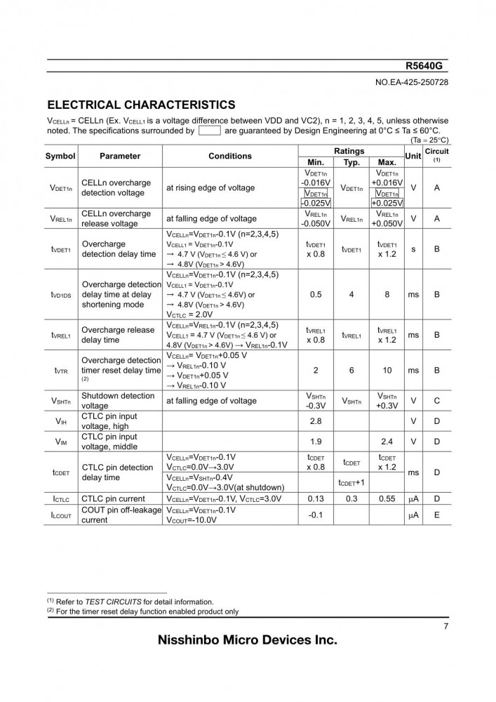 R5640G datasheet page 7