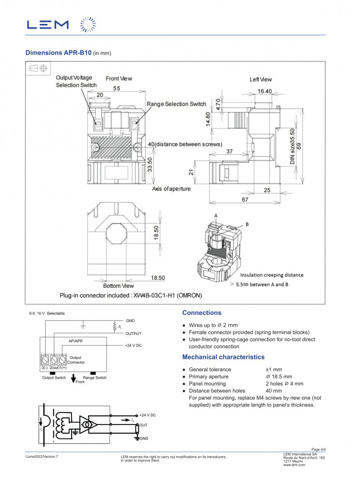 APR 200 B10 technical document page 4