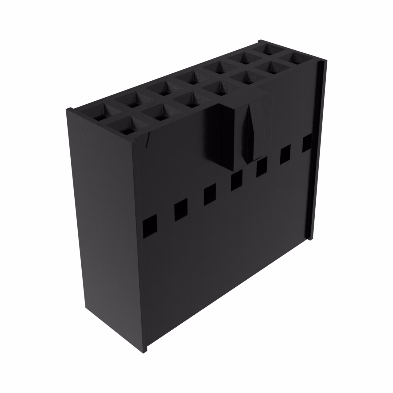2.54mm Pitch C-Grid III Crimp Housing Dual Row, 14 Circuits, Black for sale