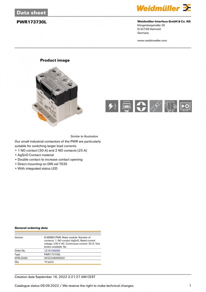 1219140000 technical document page 1