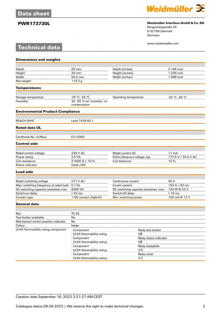 1219140000 technical document page 2