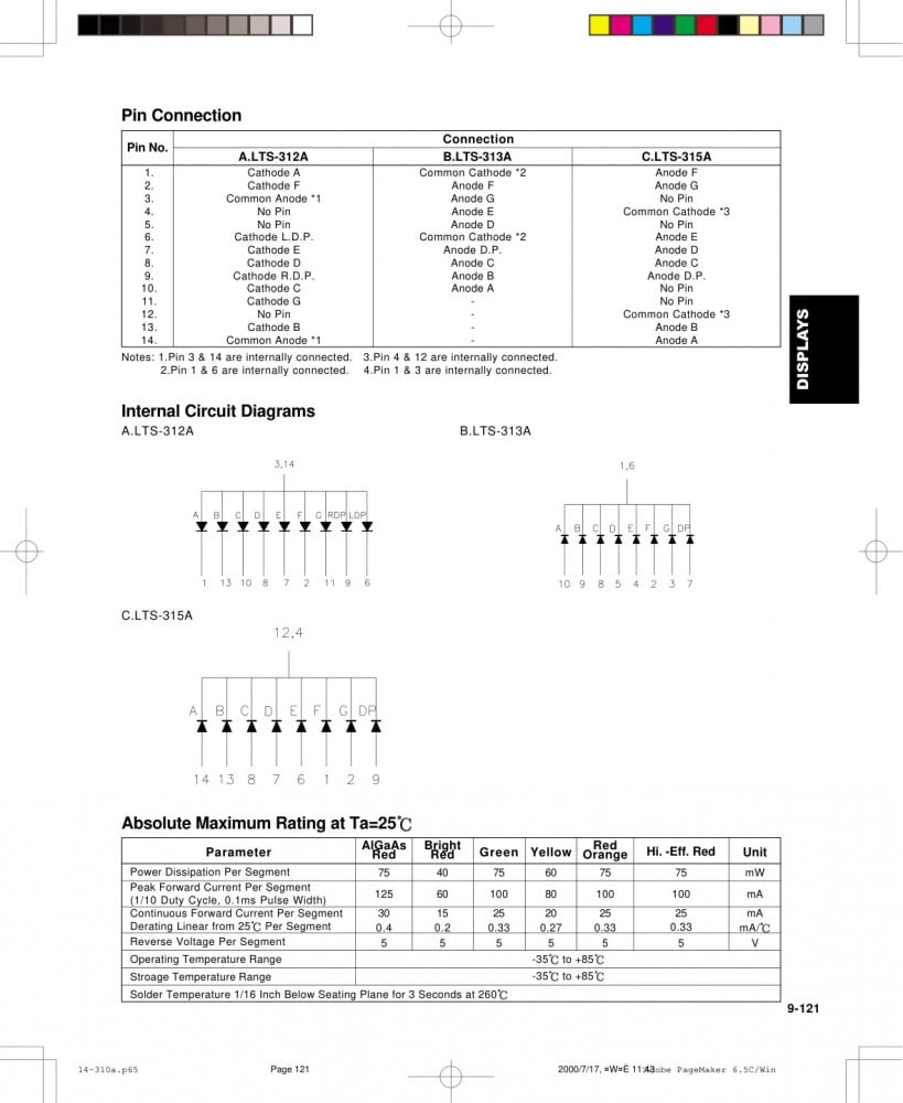 LTS-312AG datasheet page 2