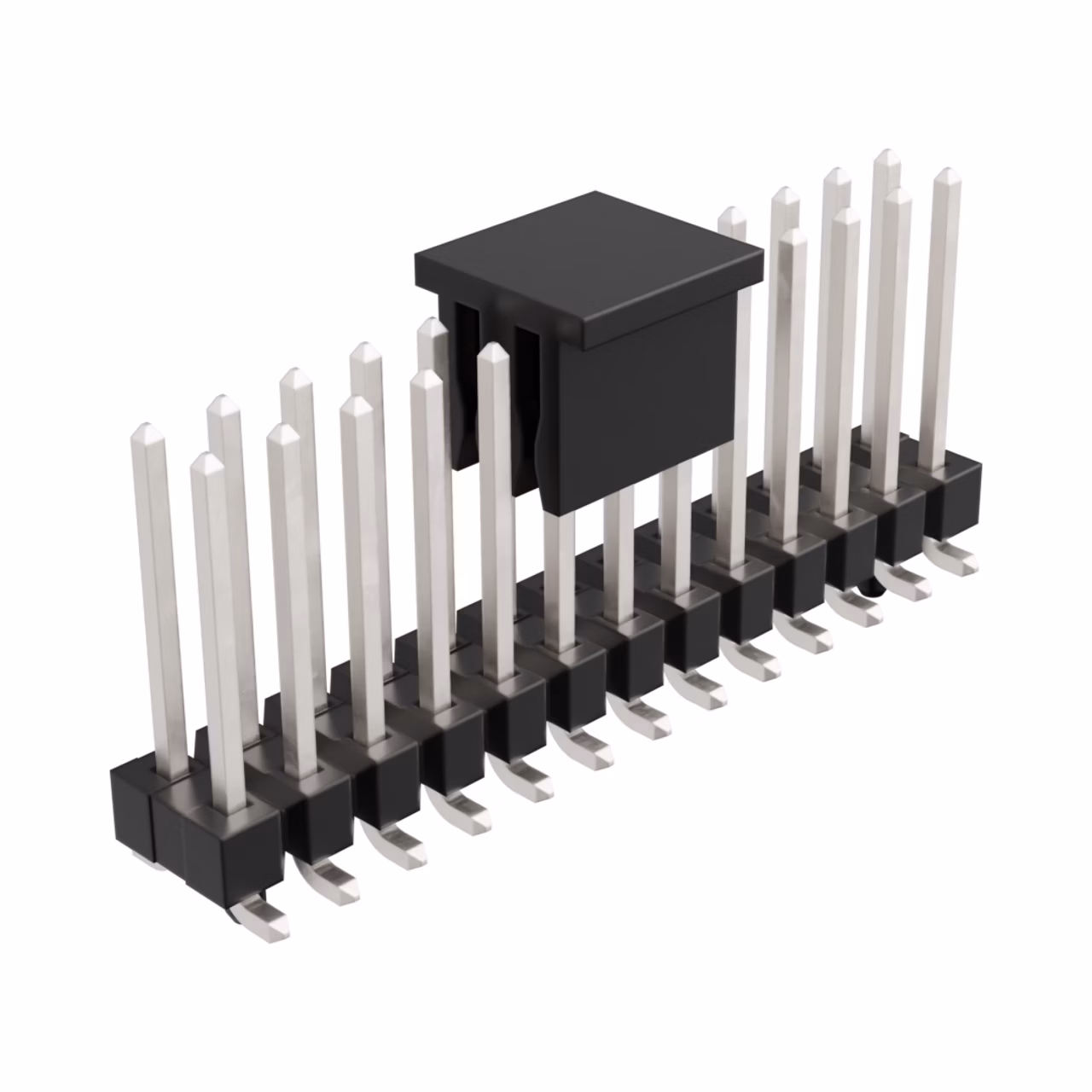 C-Grid Header, 2.54mm Pitch, Surface Mount, Dual Row, Vertical, 26 Circuits, Tin (Sn) Overall Plating, with Cap and Peg, Tube Packaging, Lead-Free for sale
