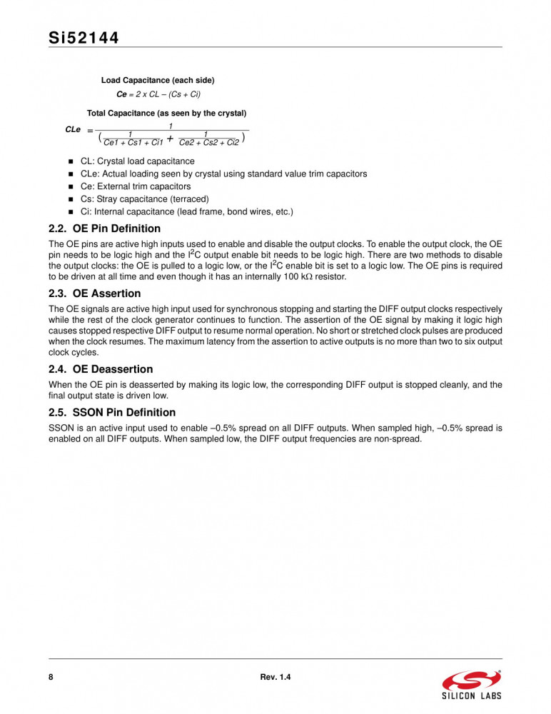 SI52144 technical document page 8