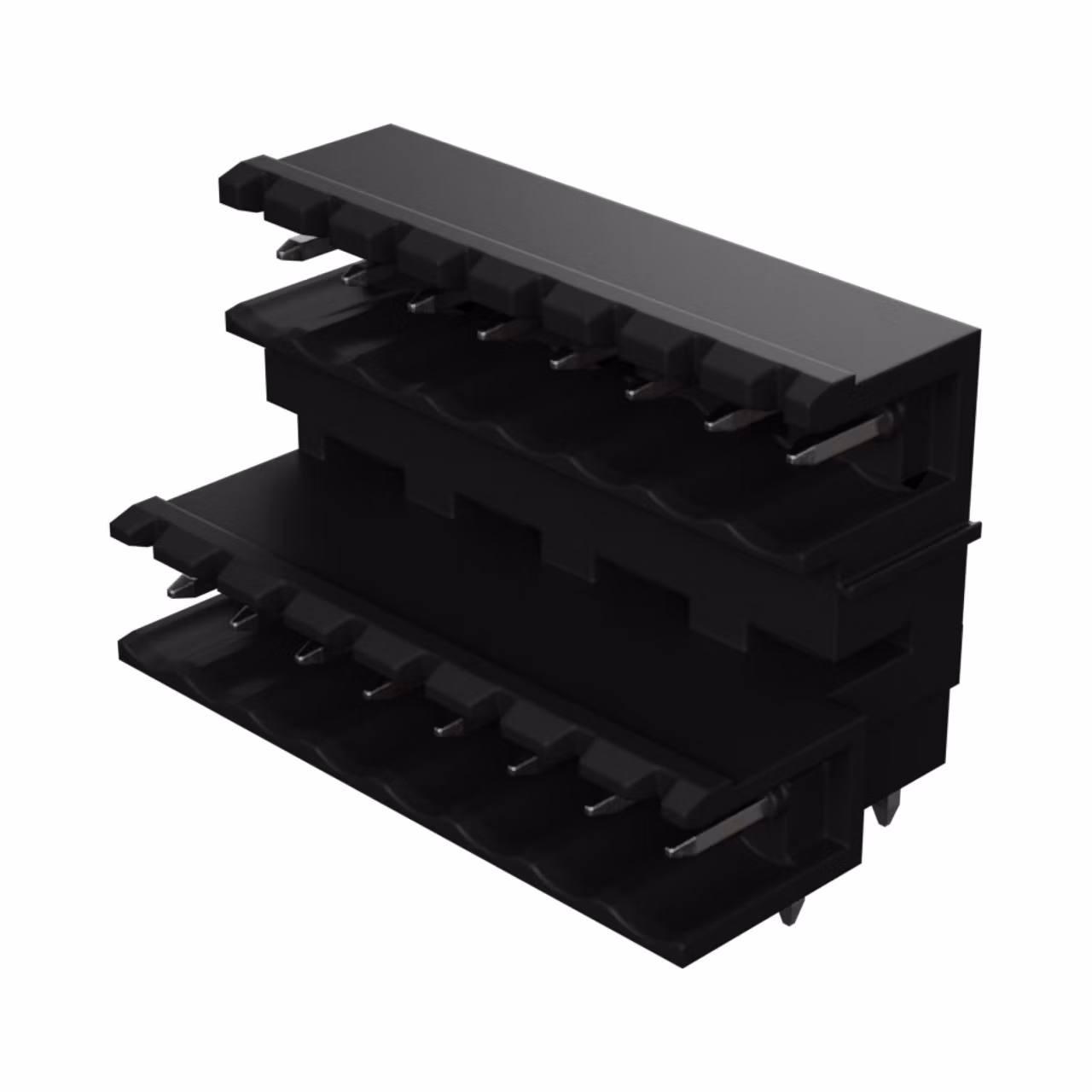 5.00mm Pitch Eurostyle Horizontal Dual Level PCB Header, Open Ends, 16 Circuits for sale