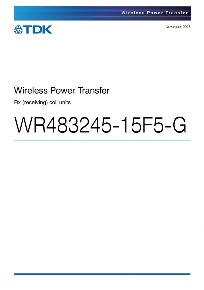 TDK WR483245-15F5-G product document page 1