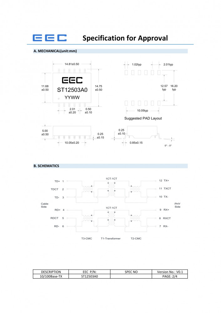 ST12503A0 specification page 3