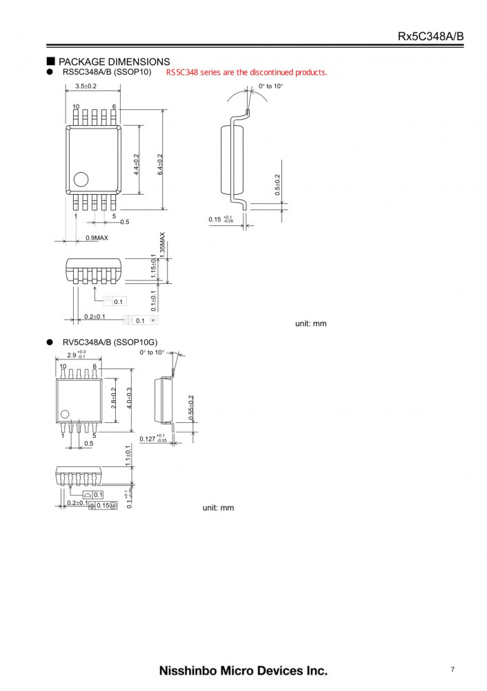 RV5C348 datasheet page 7