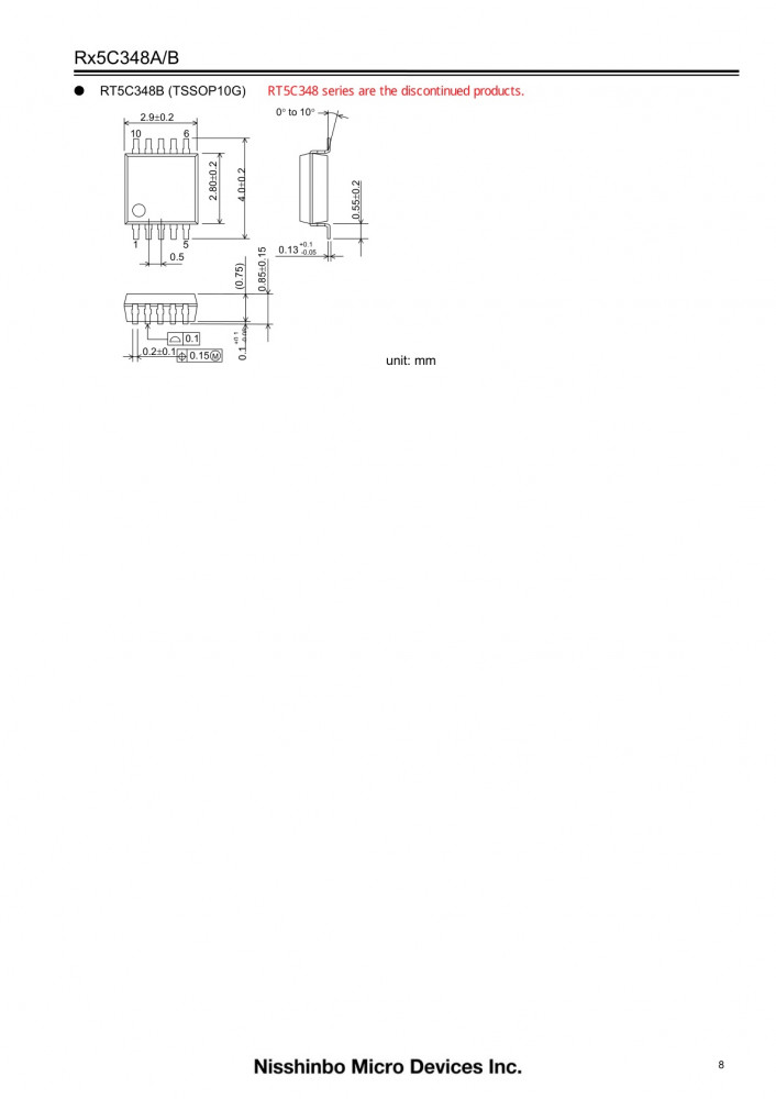 RV5C348 datasheet page 8